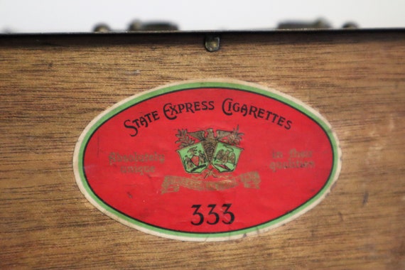 Antique State Express Cigarettes Case - Embossed Meta… - Gem