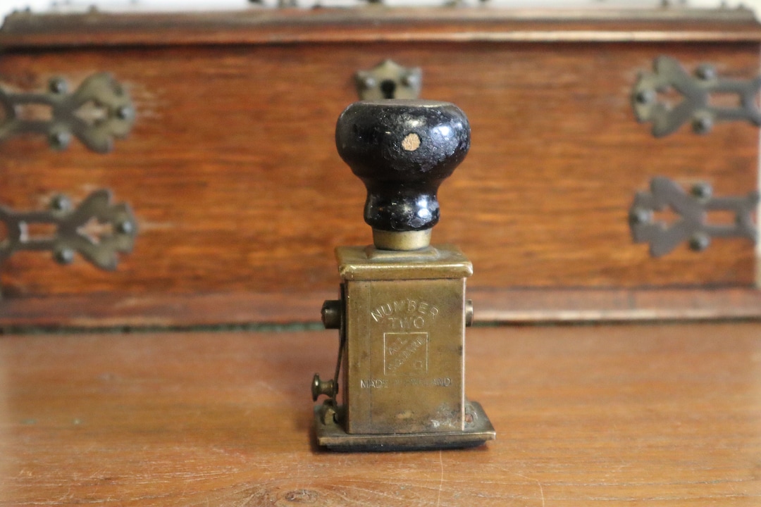 Vintage All Square Number 2 Office Stamp - Brass Desk Stamp / Date ...