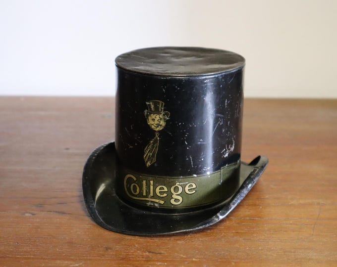 1920's College Toffee Tin "top Hat" Money Bank by W.M Livens of ...