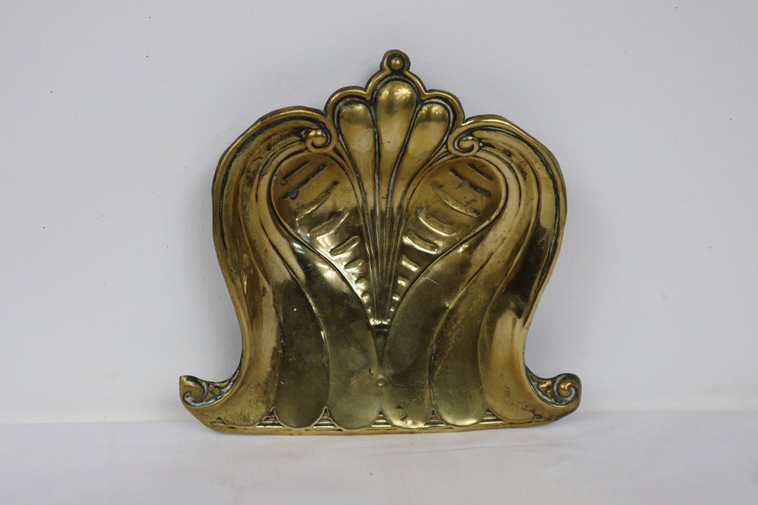 C1900 Art Nouveau Brass Crumb Tray / Dust Pen Fire Side Dust Pan Made ...