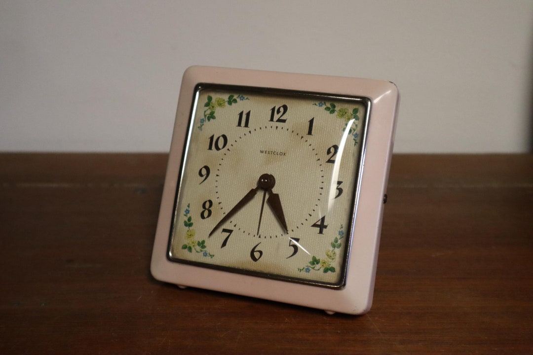 1960's Pink Westclox Alarm Clock Working Key-wind Alarm Clock Made in ...