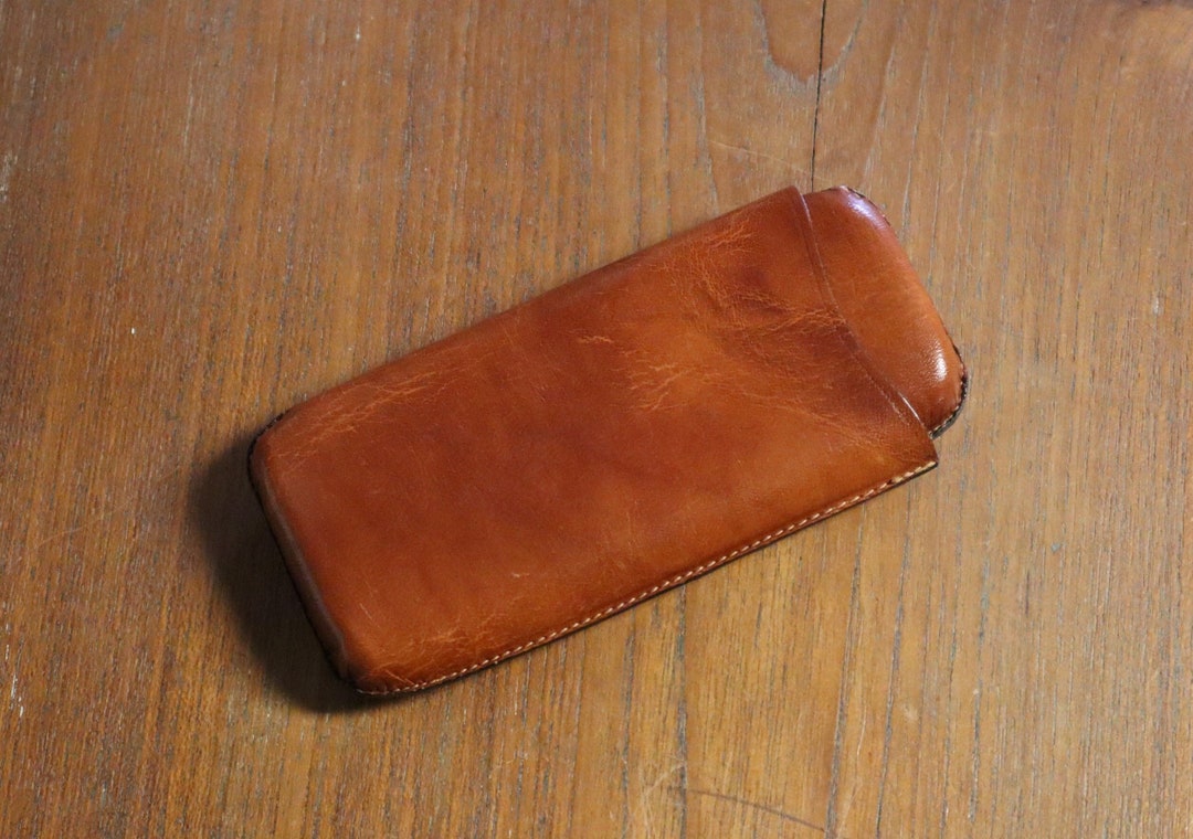 Vintage Leather Cigar Case highland Hide Brown Leather Cigar Pouch - Etsy