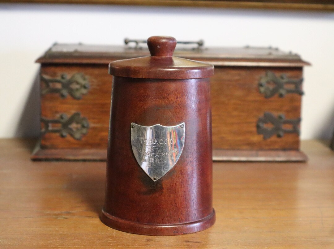 African Wooden Tobacco Jar Treen Tobacco Jar With west African Box ...