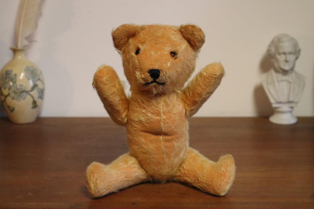 1940's Chad Valley Mohair Teddy Bear With Glass Eyes, Jointed Limbs and ...