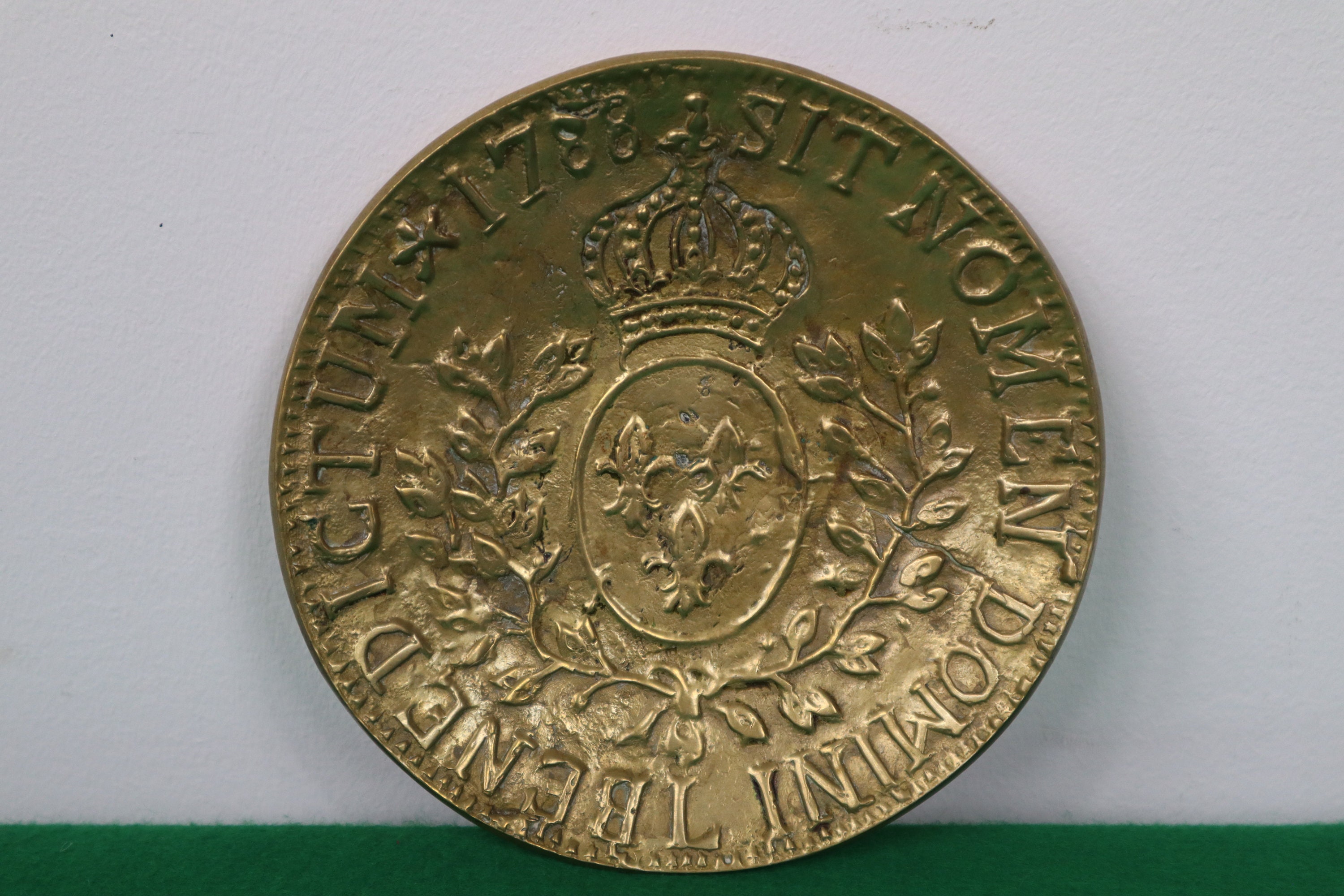 1788 sit Nomen Domini Benedictum Coin Brass - Etsy