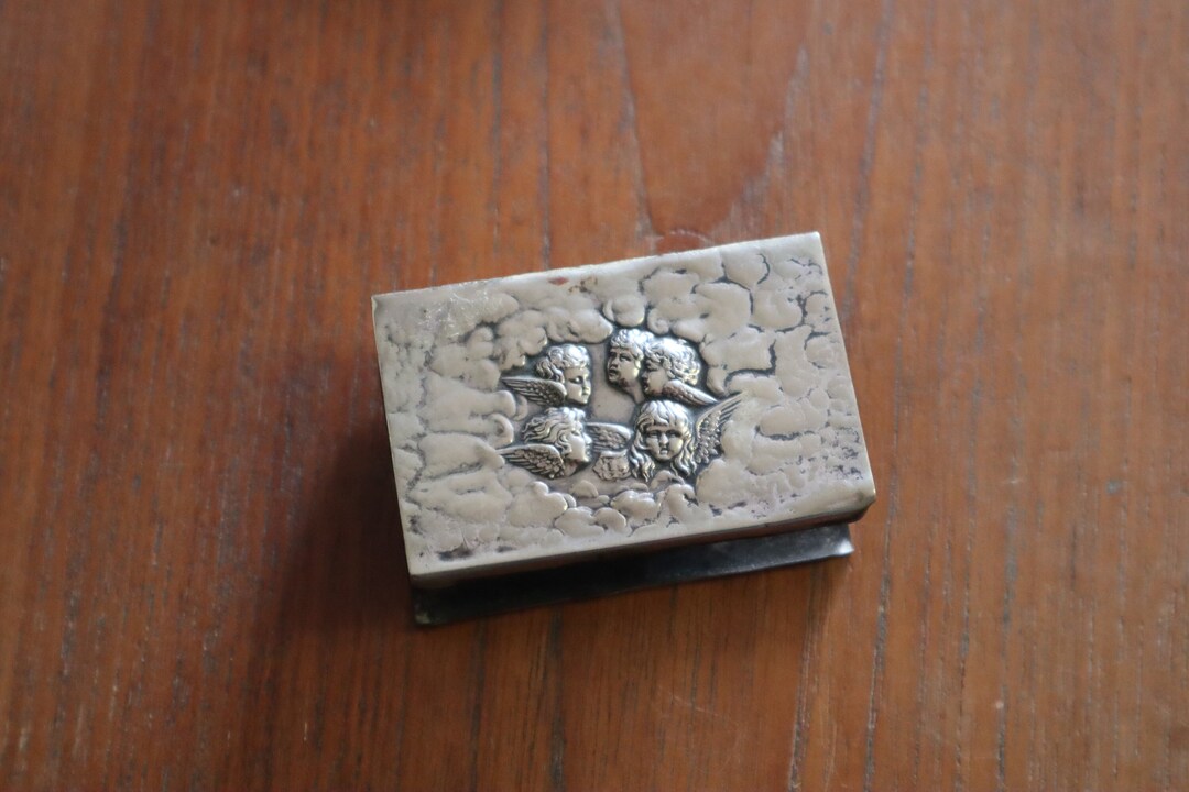 C1920 Reynolds Angels Silver Plate Matchbox Holder - EPNS Match Box ...