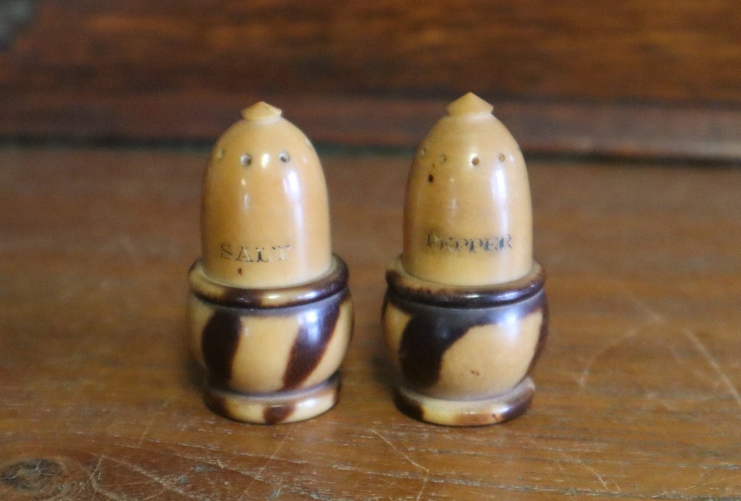 C1920 Celluliod / Bakelite Salt and Pepper Shakers - English Early ...