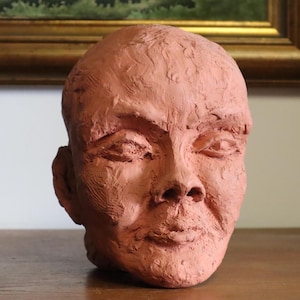 Vintage Life-size Clay Bust of a Man - Unique Hand Made "studio" Bust ...