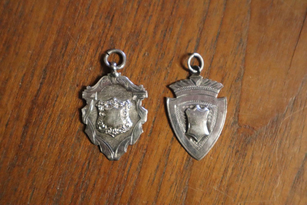 Pair of 1930's Hallmarked Sterling Silver Watch Fobs - Both Awarded to ...