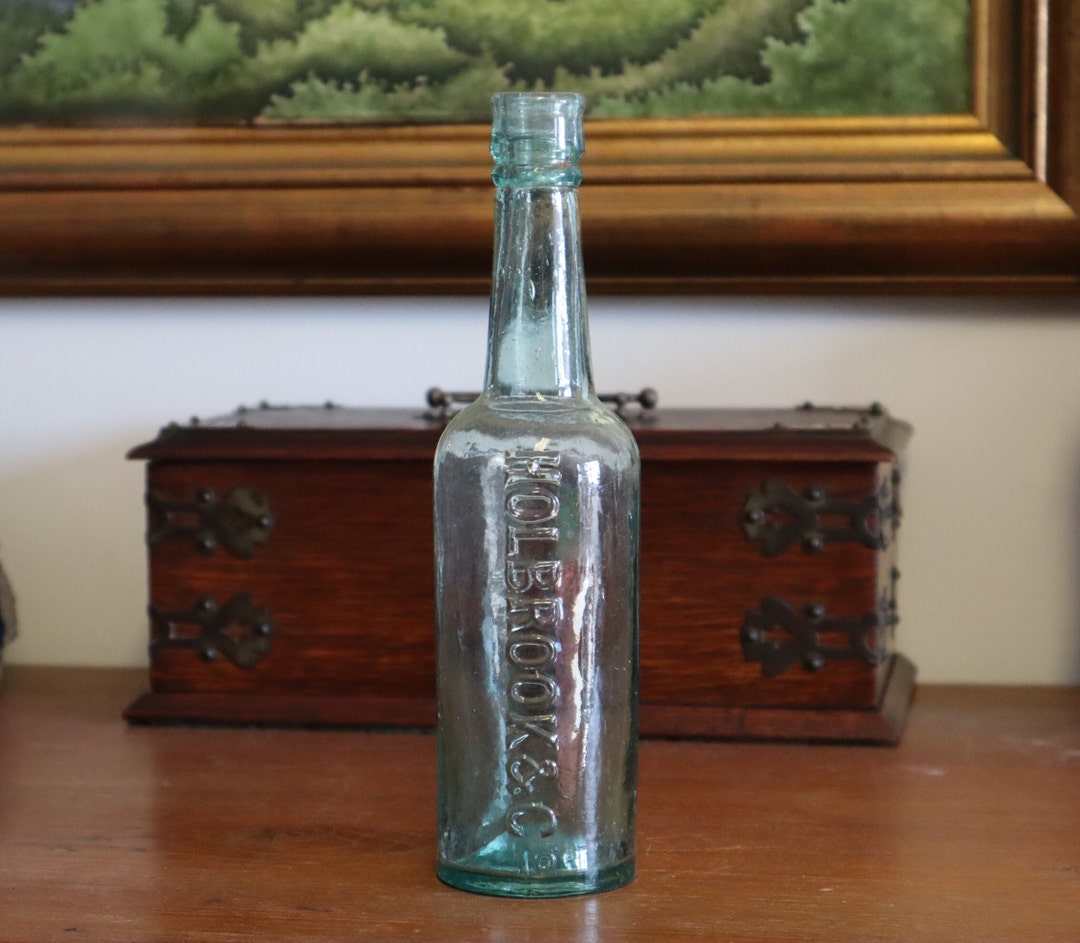 C1920 Holbrook & Co Hand Blown Glass Bottle - Soda / Mineral Water ...