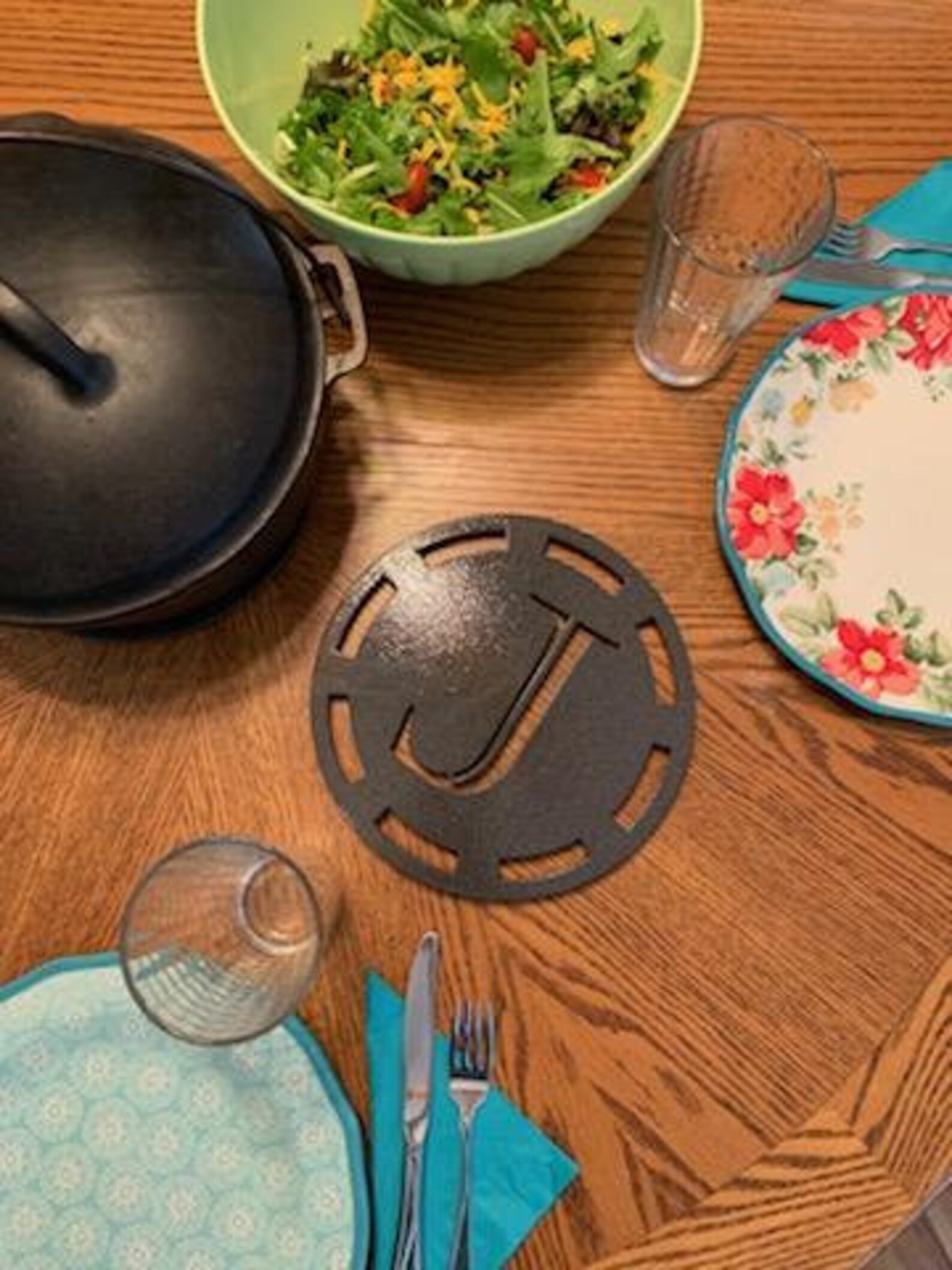 Monogram Trivet Steel Powder Coated | Etsy