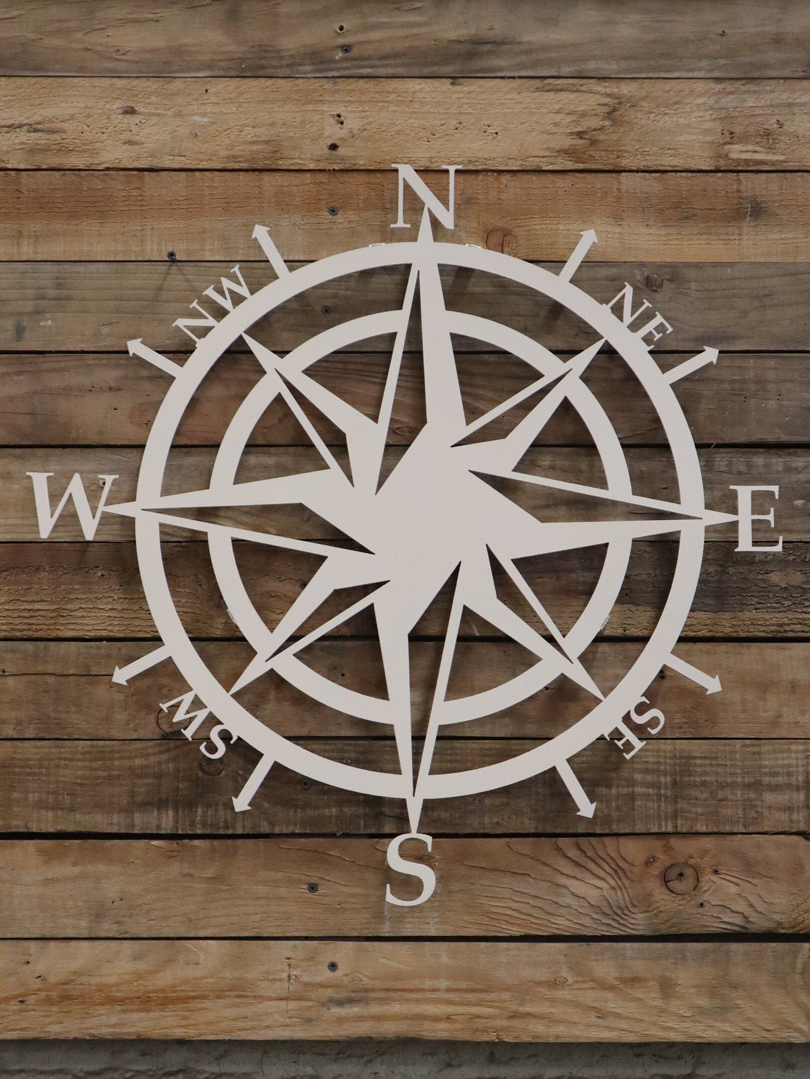 LARGE WALL COMPASS Creamy White - Etsy