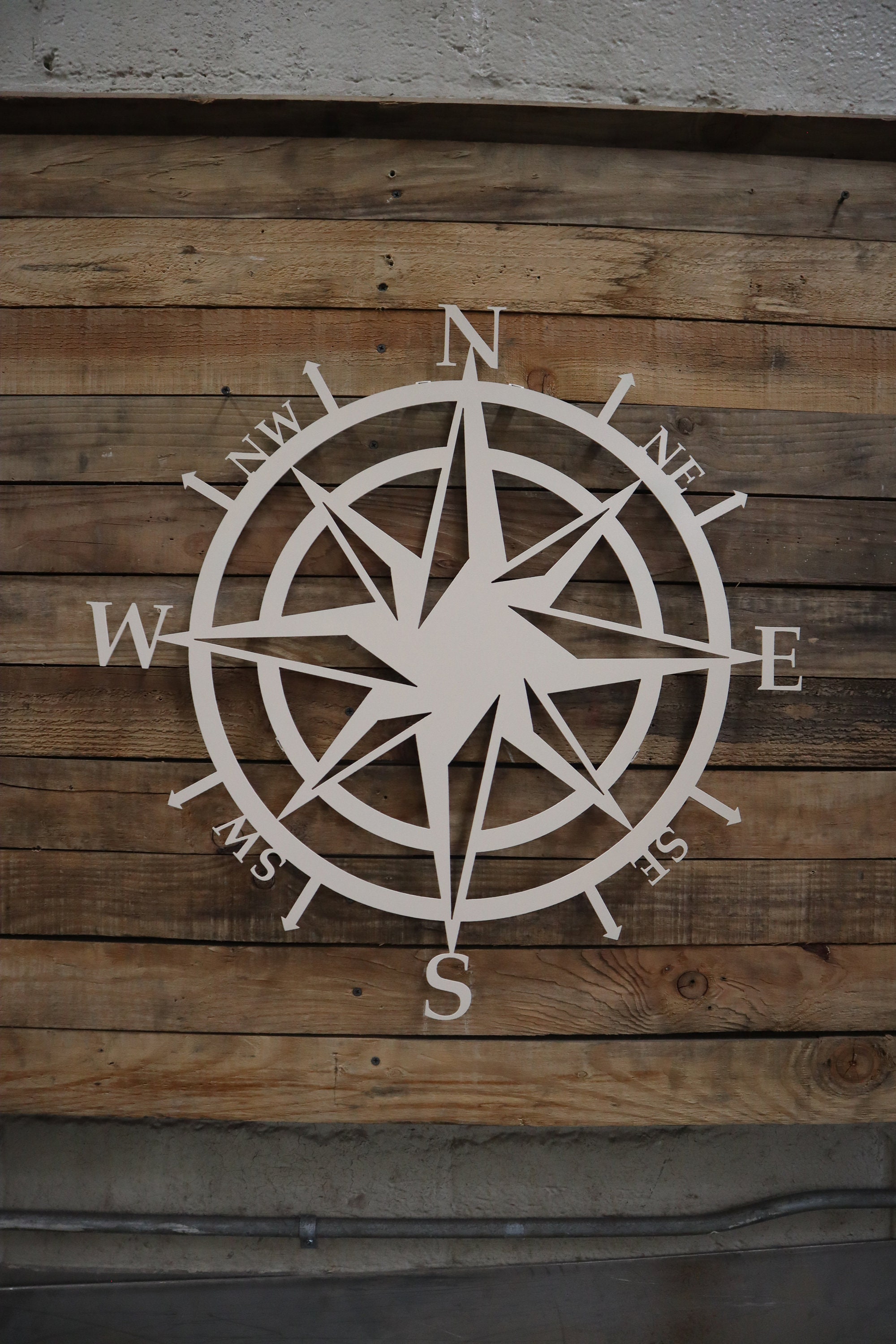 LARGE WALL COMPASS Creamy White - Etsy