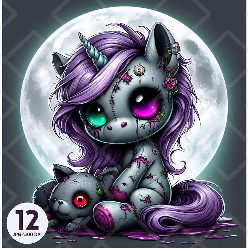 Unicorn Horror Art - Etsy