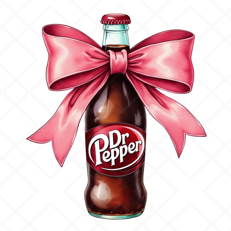 Dr Pepper Pink Coquette Png Clipart, Dr Pepper Pink Bow Png, Dr Pepper ...