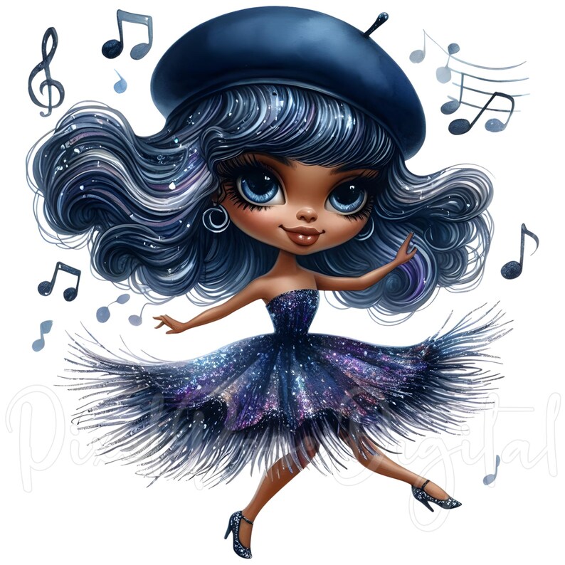 Starling Songstress Clipart PNG Transparent Background Musical Chibi ...