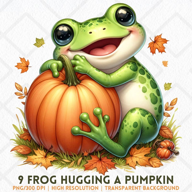 Frog and Pumpkin Stickers - Etsy