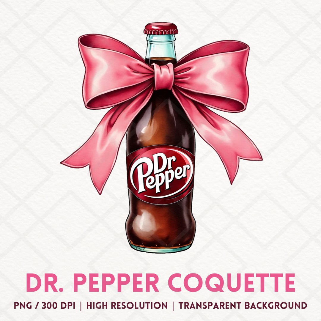 Dr Pepper Pink Coquette Png Clipart, Dr Pepper Pink Bow Png, Dr Pepper ...