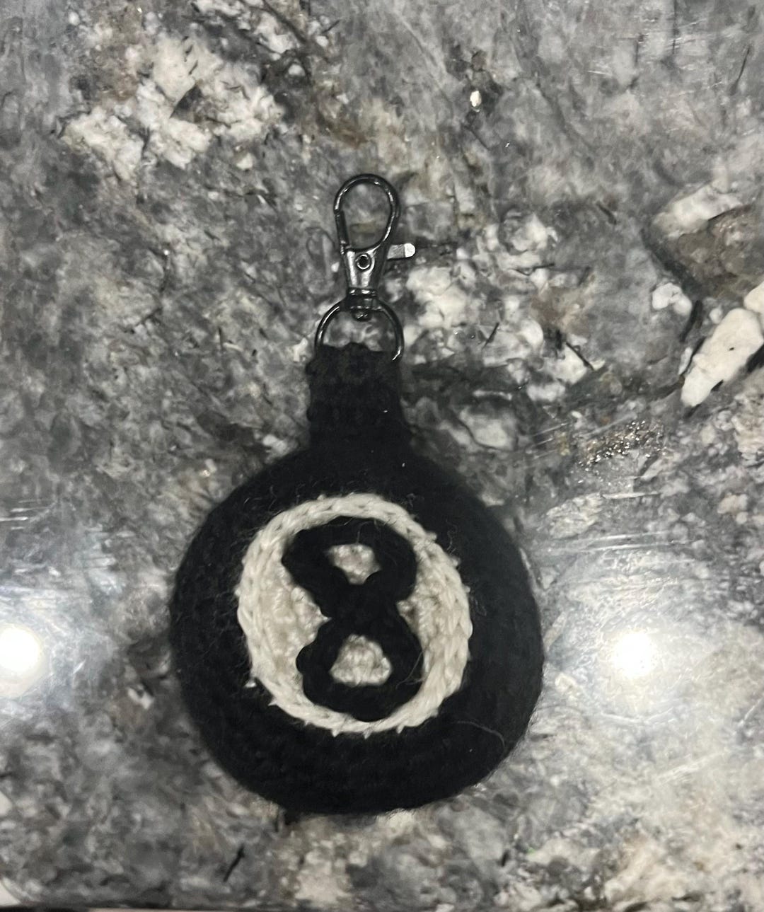 Crochet Eight Ball Key Chain - Pool Key Chain - Pool Bag - Etsy
