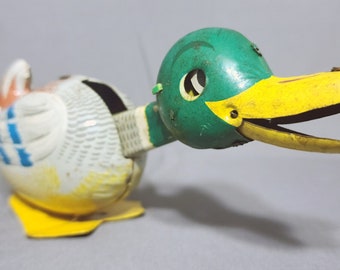 Vintage 1950's Mallard Duck Wind-up Toy - Etsy