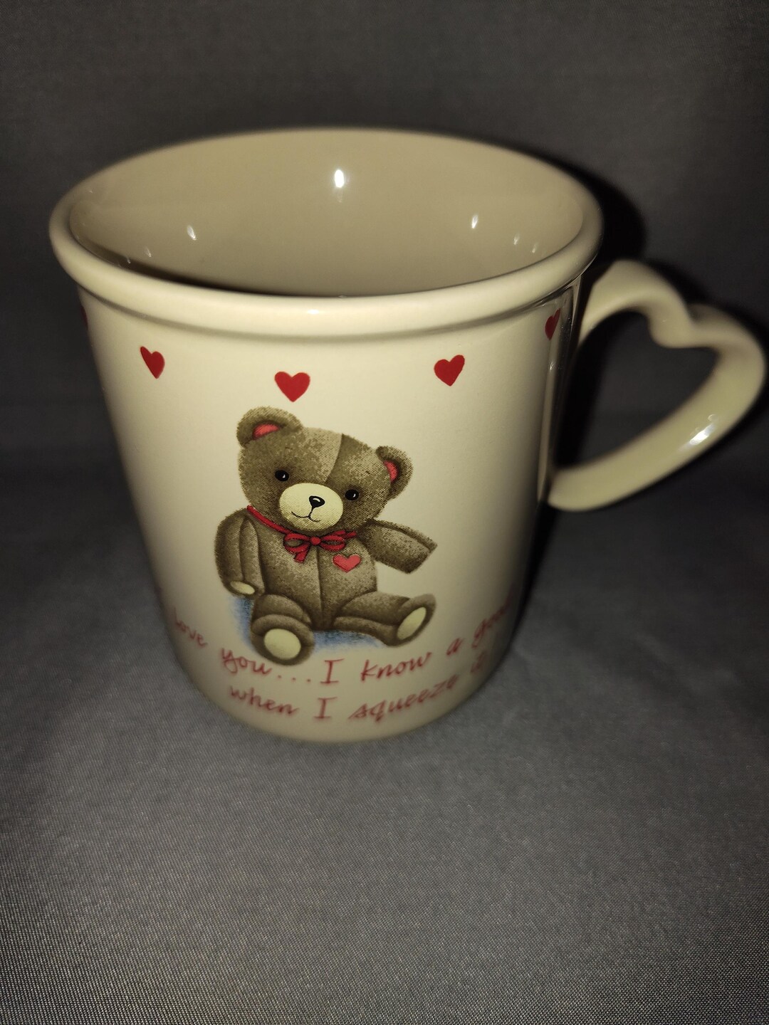 Vintage Teddy Bear Cup - Etsy