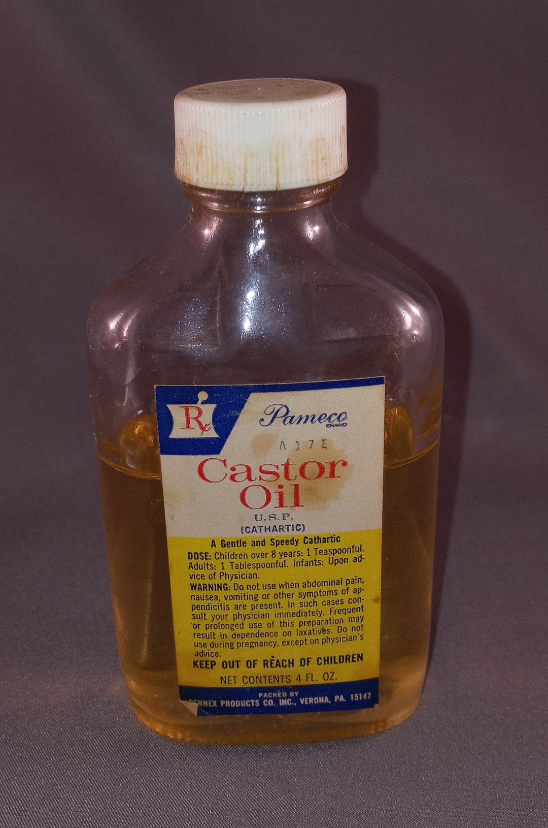 Vintage Castor Oil Bottle (EMPTY) - Etsy