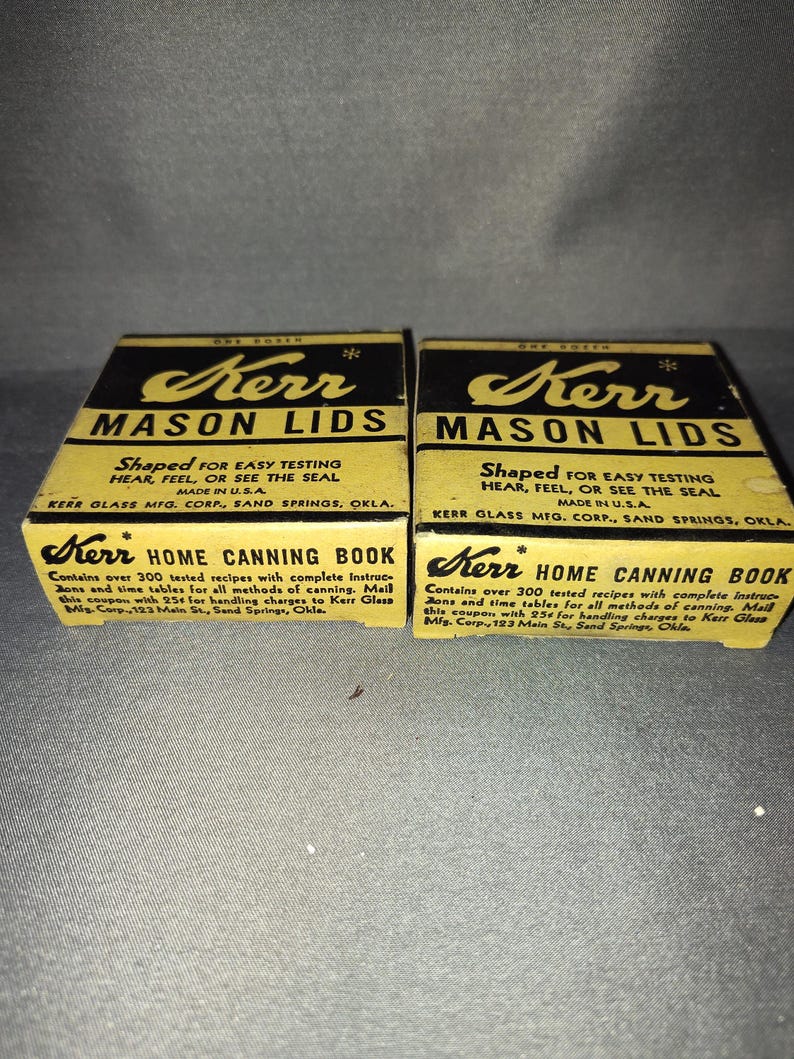 Vintage Canning Lid Box - Etsy