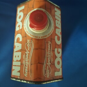 Vintage Log Cabin Tin - Etsy
