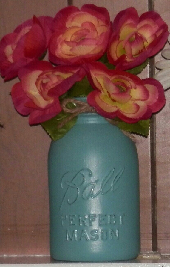 Mason Jar Chalk Painted and Distressed | Etsy