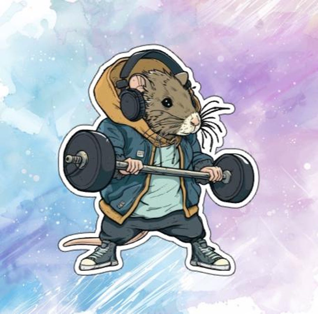Gym Rat | Vinyl Water Resistant Sticker | Funny | Water Bottle ...
