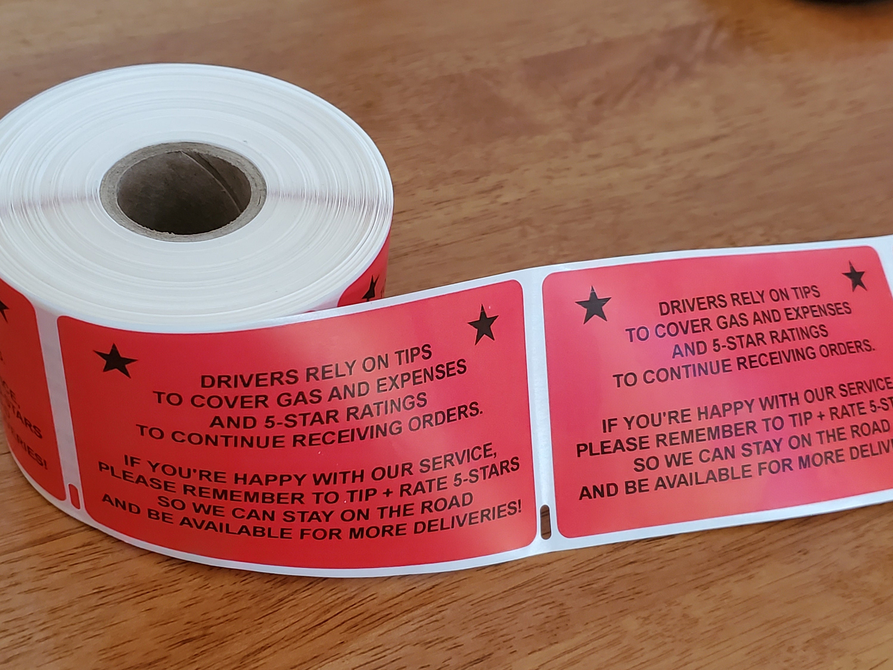 Rating and Tip Reminder Stickers Labels Bag Sealers for - Etsy