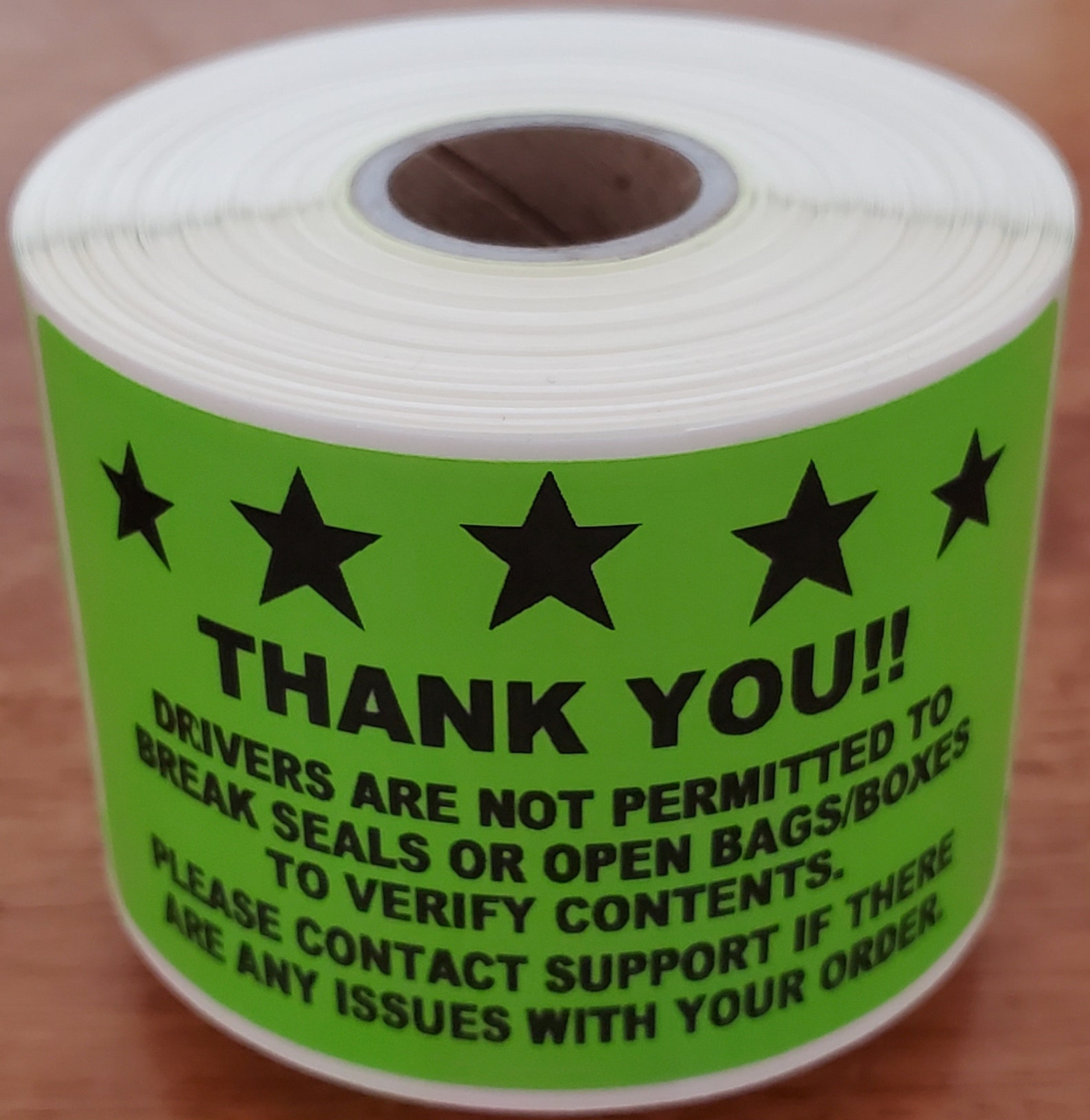 300 Customized Personalized Delivery Driver Sticker Label Seal Tamper ...