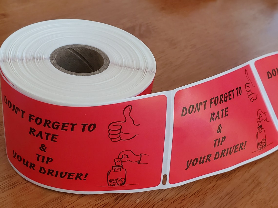 Rating and Tip Reminder Stickers Labels Bag Sealers for | Etsy