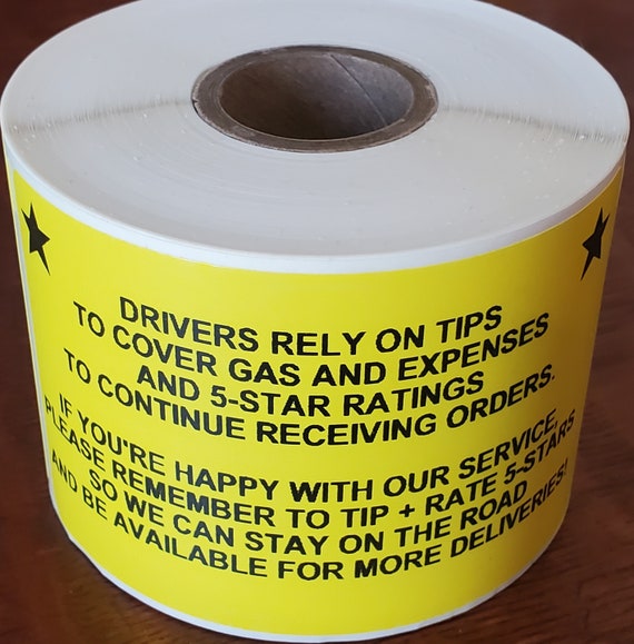 Rating and Tip Reminder Stickers Labels Bag Sealers for | Etsy