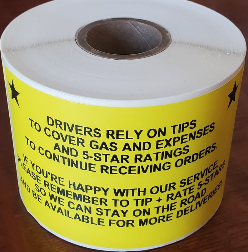 Rating and Tip Reminder Stickers Labels Bag Sealers for | Etsy