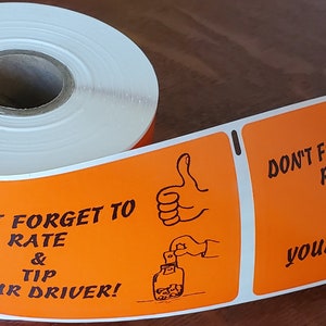 Rating and Tip Reminder Stickers Labels Bag Sealers for Doordash ...