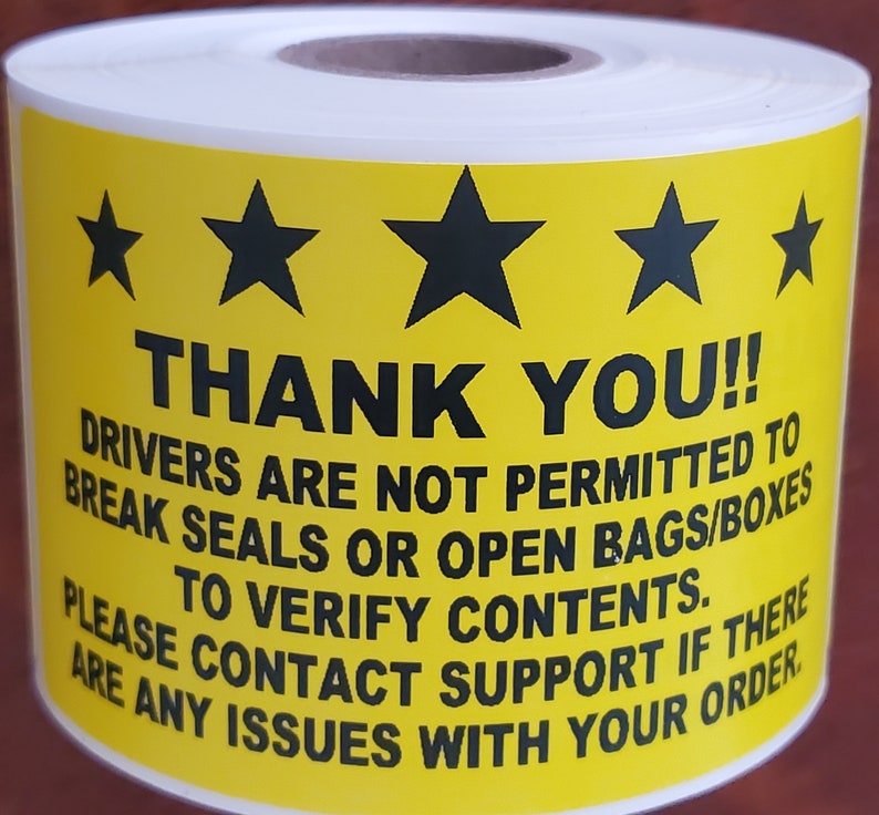 300 Customized Personalized Delivery Driver Sticker Label - Etsy