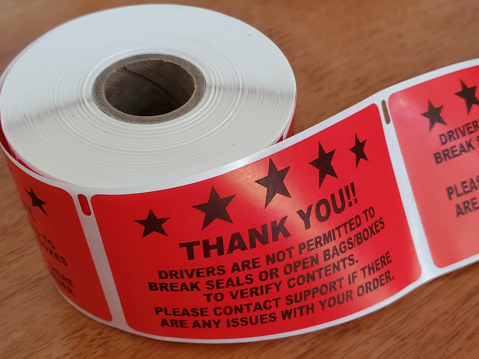 300 Customized Personalized Delivery Driver Sticker Label Seal Tamper ...