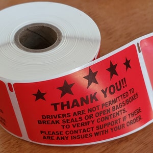 300+ Customized Personalized Delivery Driver Sticker Label Seal Tamper ...