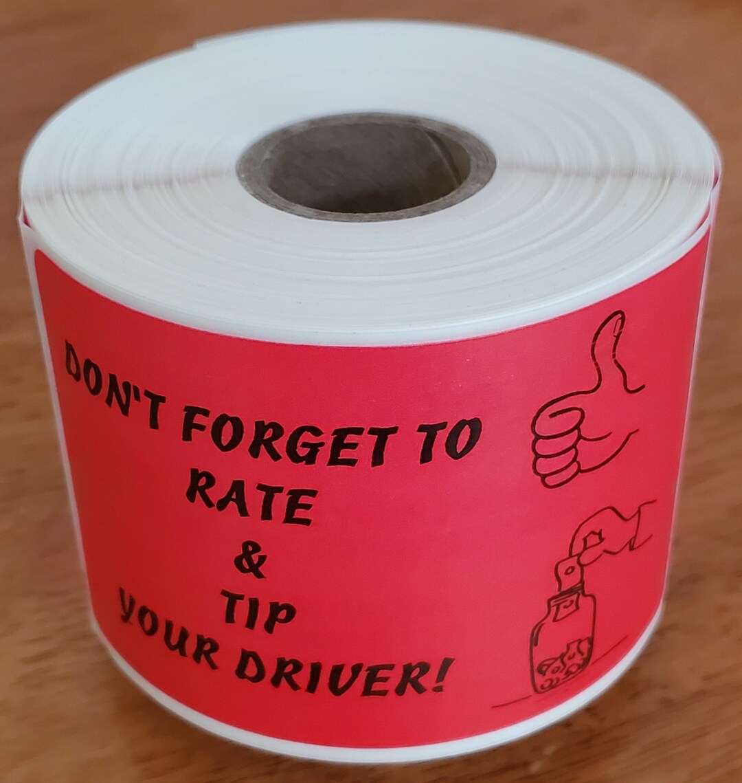 Rating and Tip Reminder Stickers Labels Bag Sealers for Doordash ...