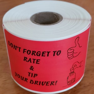 Rating and Tip Reminder Stickers Labels Bag Sealers for Doordash ...