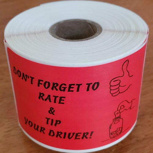 Rating and Tip Reminder Stickers Labels Bag Sealers for | Etsy