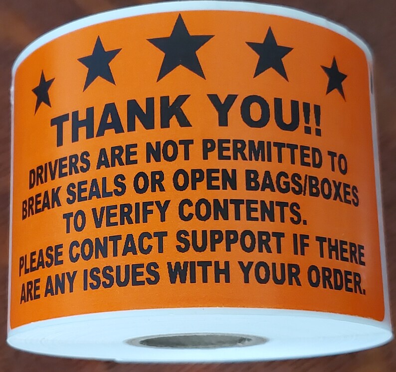 300 Customized Personalized Delivery Driver Sticker Label - Etsy