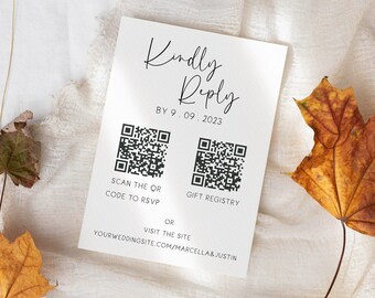 Wedding Registry Qr Code Template - Etsy