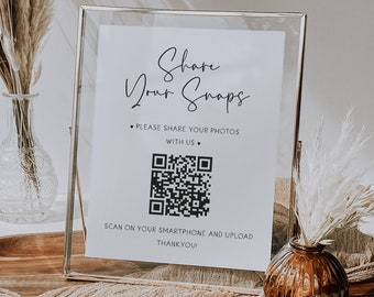 Snap and Scan Wedding Sign - Etsy