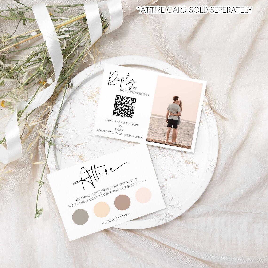 Printable Rsvp With Qr Code and Photo Rsvp With Qr Code Rsvp - Etsy