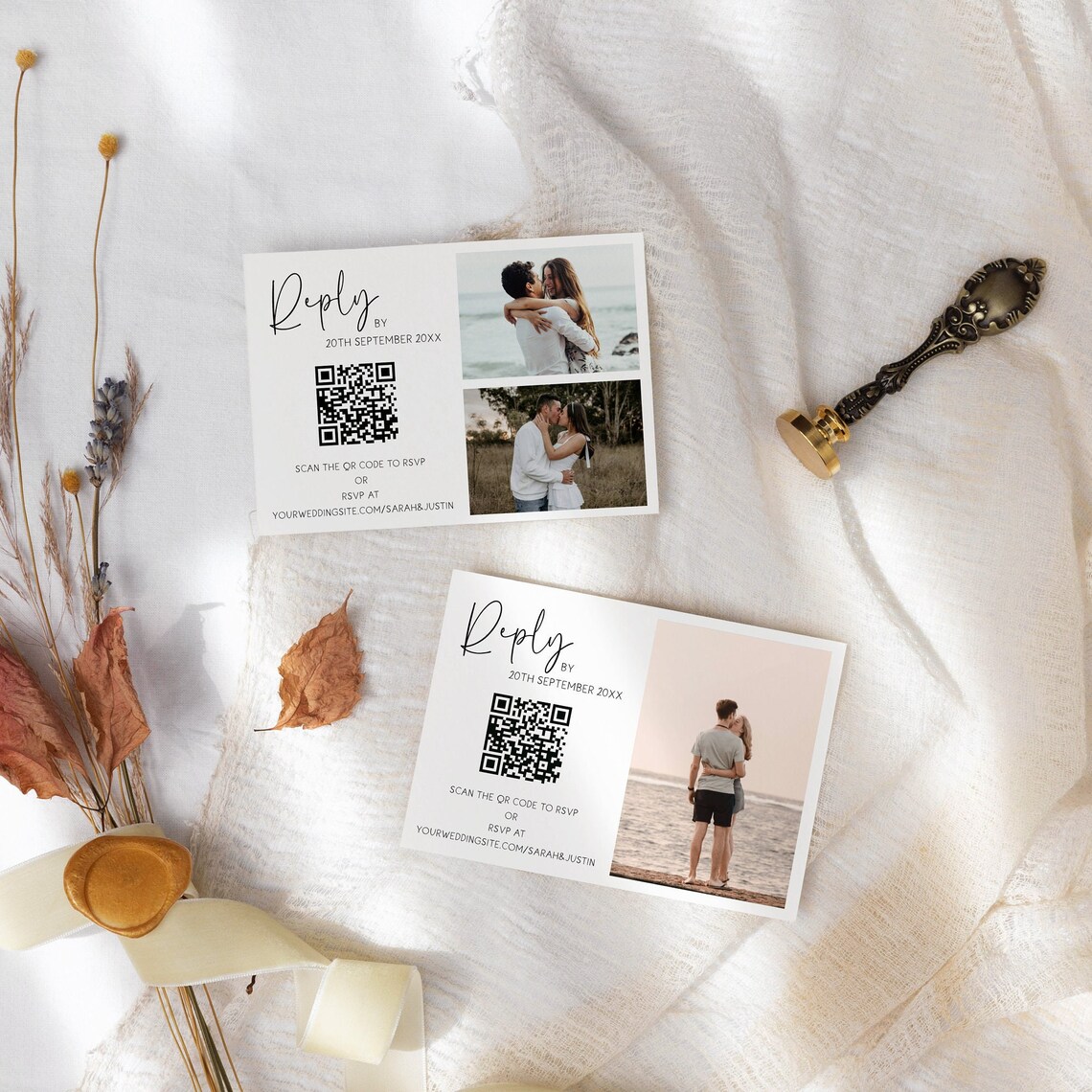 Printable Rsvp With Qr Code and Photo Rsvp With Qr Code Rsvp - Etsy