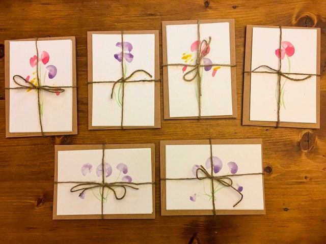Watercolor Notecards - Hand-painted Originals - Etsy