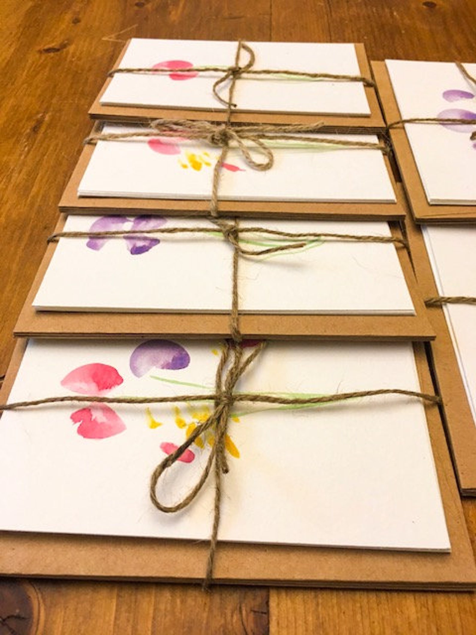 Watercolor Notecards - Hand-painted Originals - Etsy