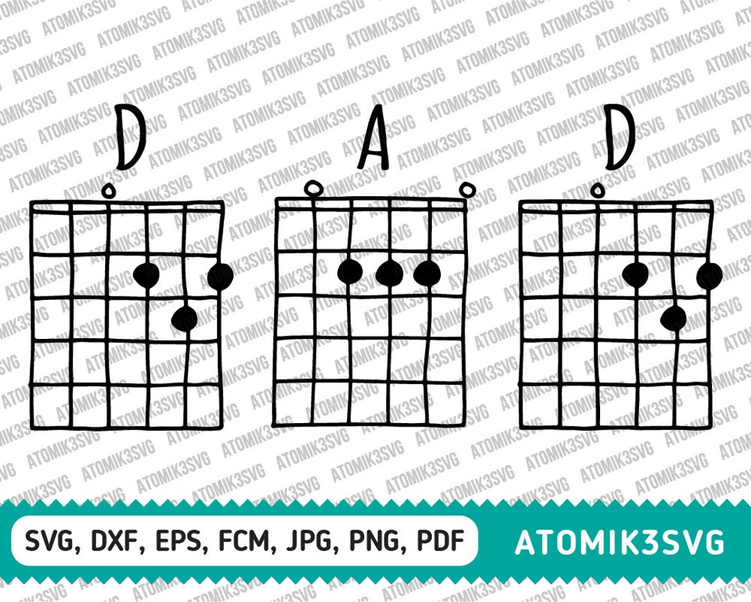 Dad Guitar Chords SVG Dxf Eps Fcm Jpg Png Pdf Cutting Files - Etsy
